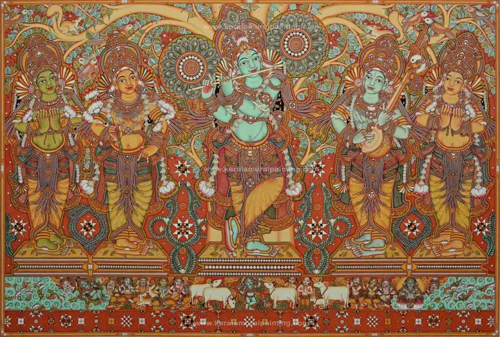 krishna Leela- Kerala Mural Painting