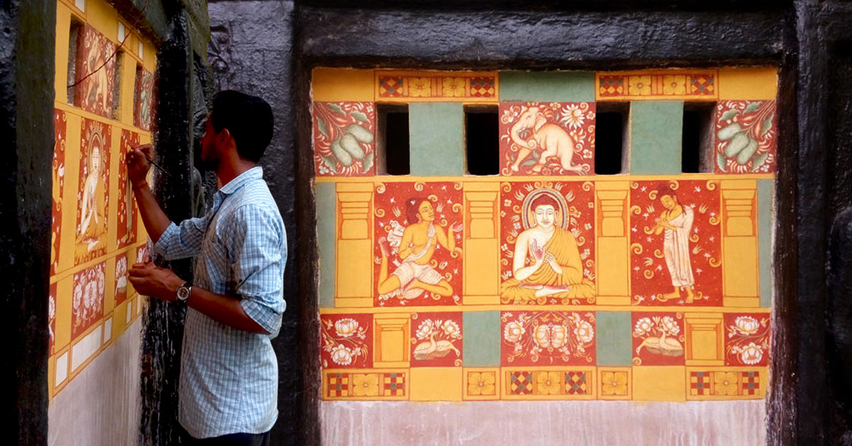 About Vishnu - Talented Kerala Mural Painting Artist